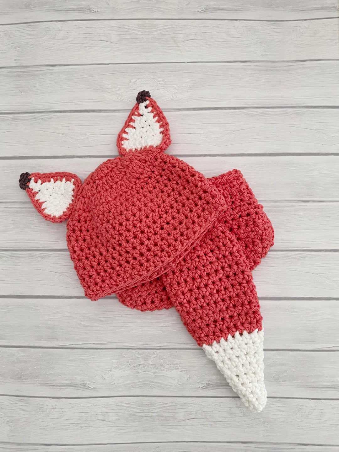 Baby Fox Hat and Diaper Cover, Crochet Animal Hat, Newborn Photo Prop ...