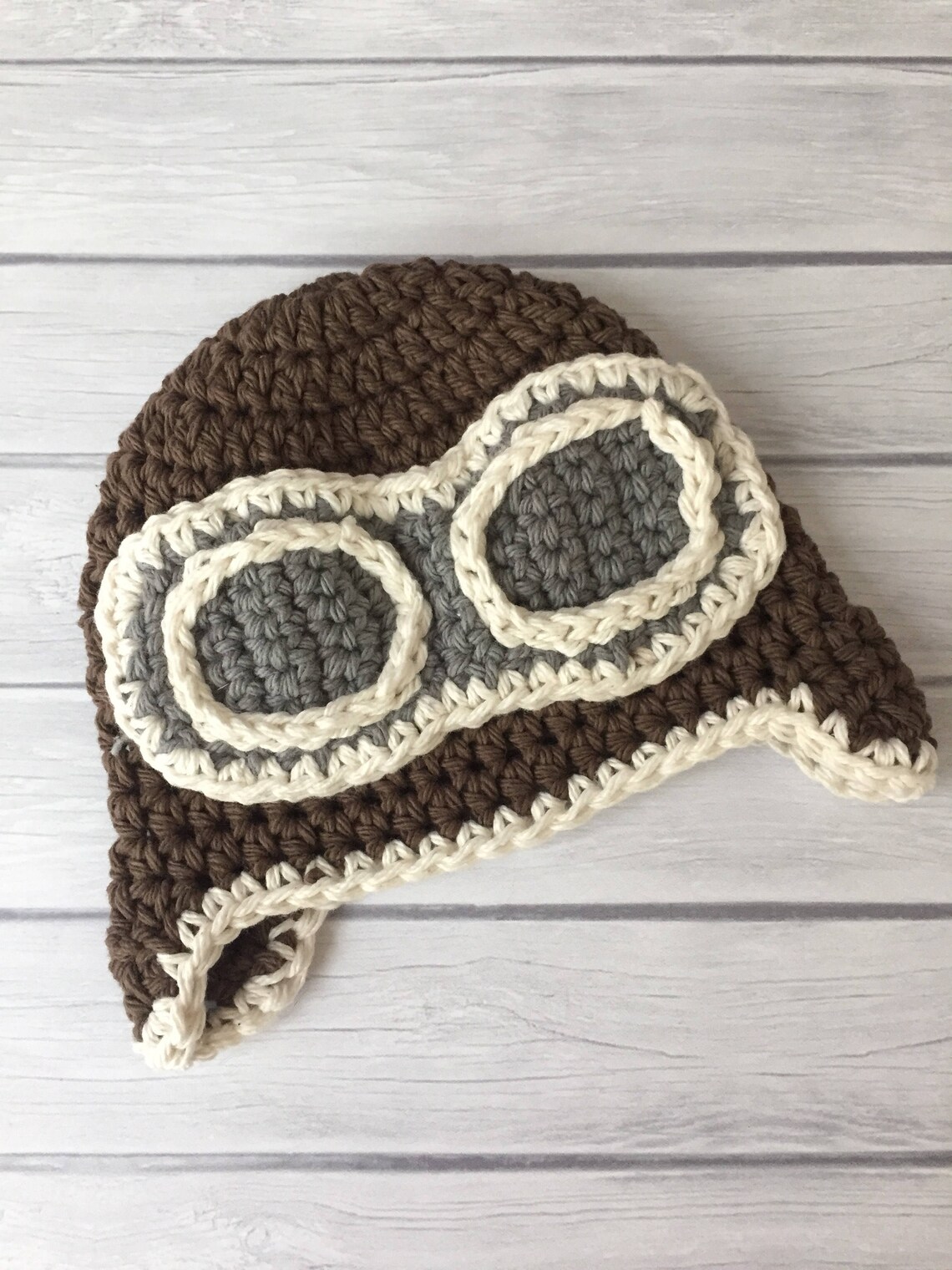 Newborn Aviator Hat, Baby Aviator Hat, Newborn Photo Prop, Baby Boy Hat ...