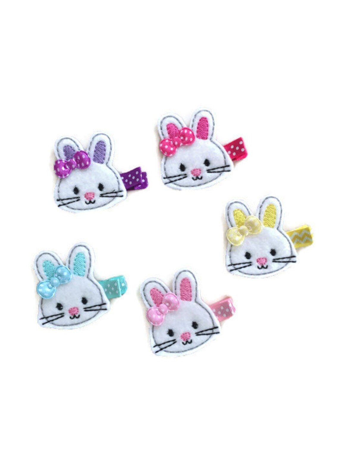 Bunny Hair Clip With Multiple Colors, Bunny Hair Clip, Felt Baby Hair ...