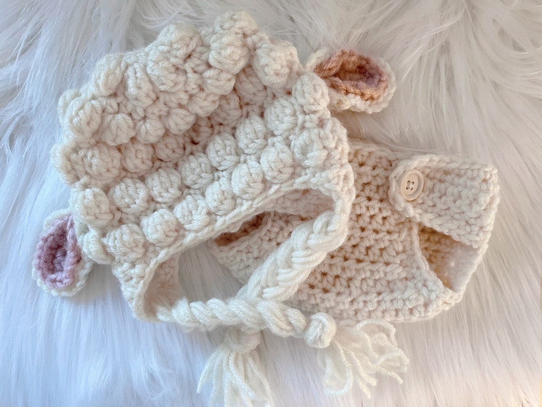 Crochet Baby Lamb Hat, Newborn Photo Prop, Easter Gift - Etsy