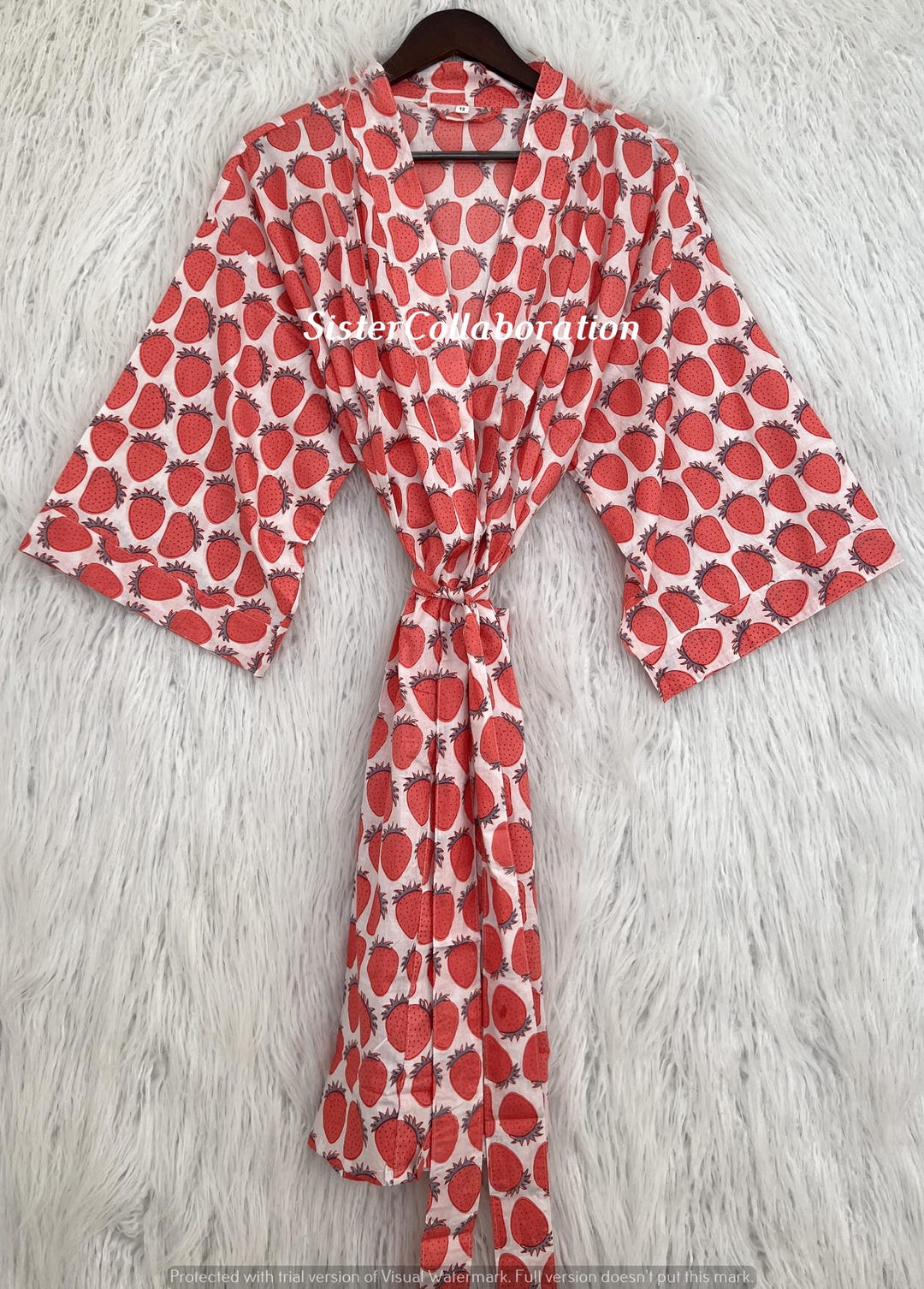Women's Cotton Dressing Gown: Comfortable Lounge & Sleepwear Kimono - Etsy