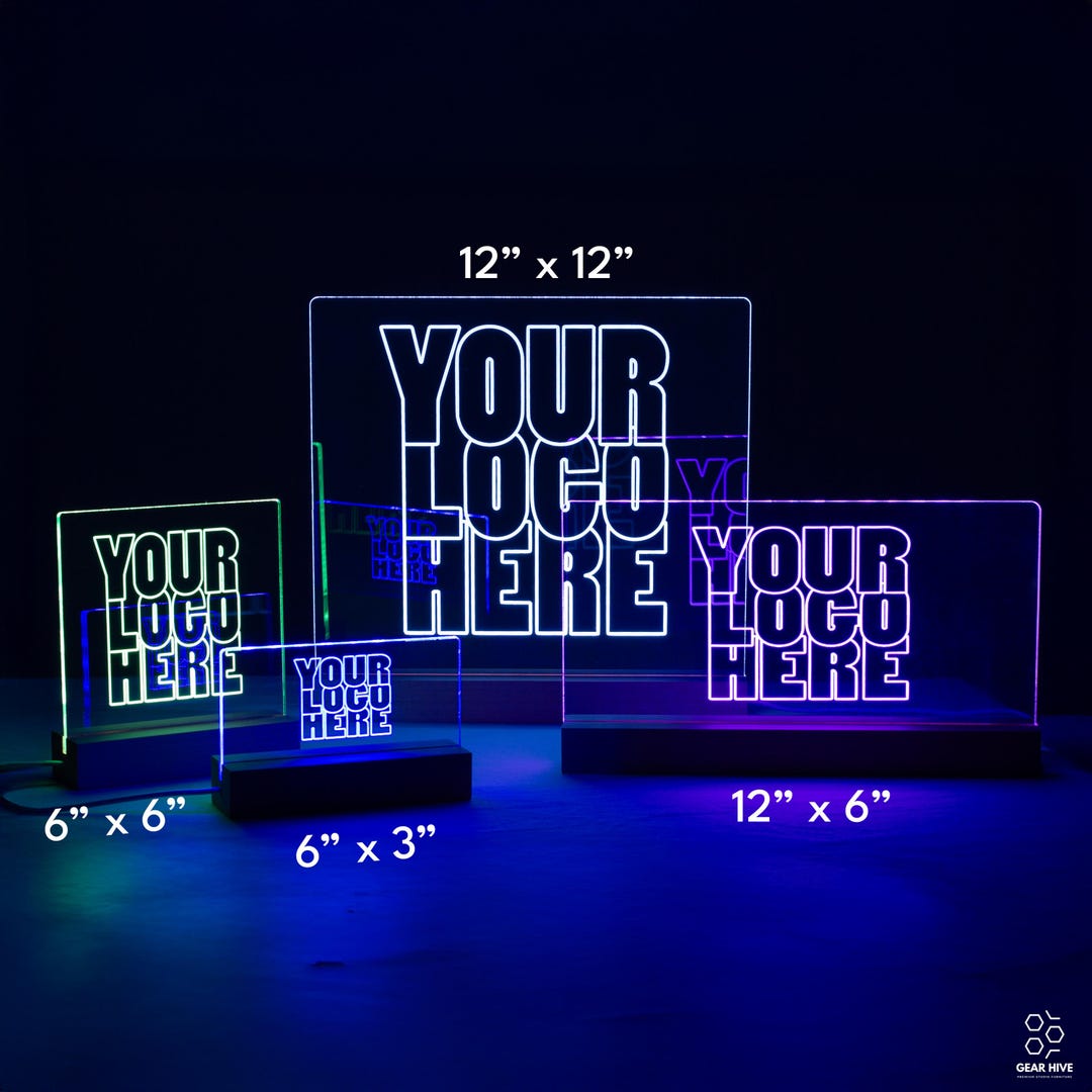 Custom LED Acrylic Sign – Personalized Engraved Logo & Design Gift for ...