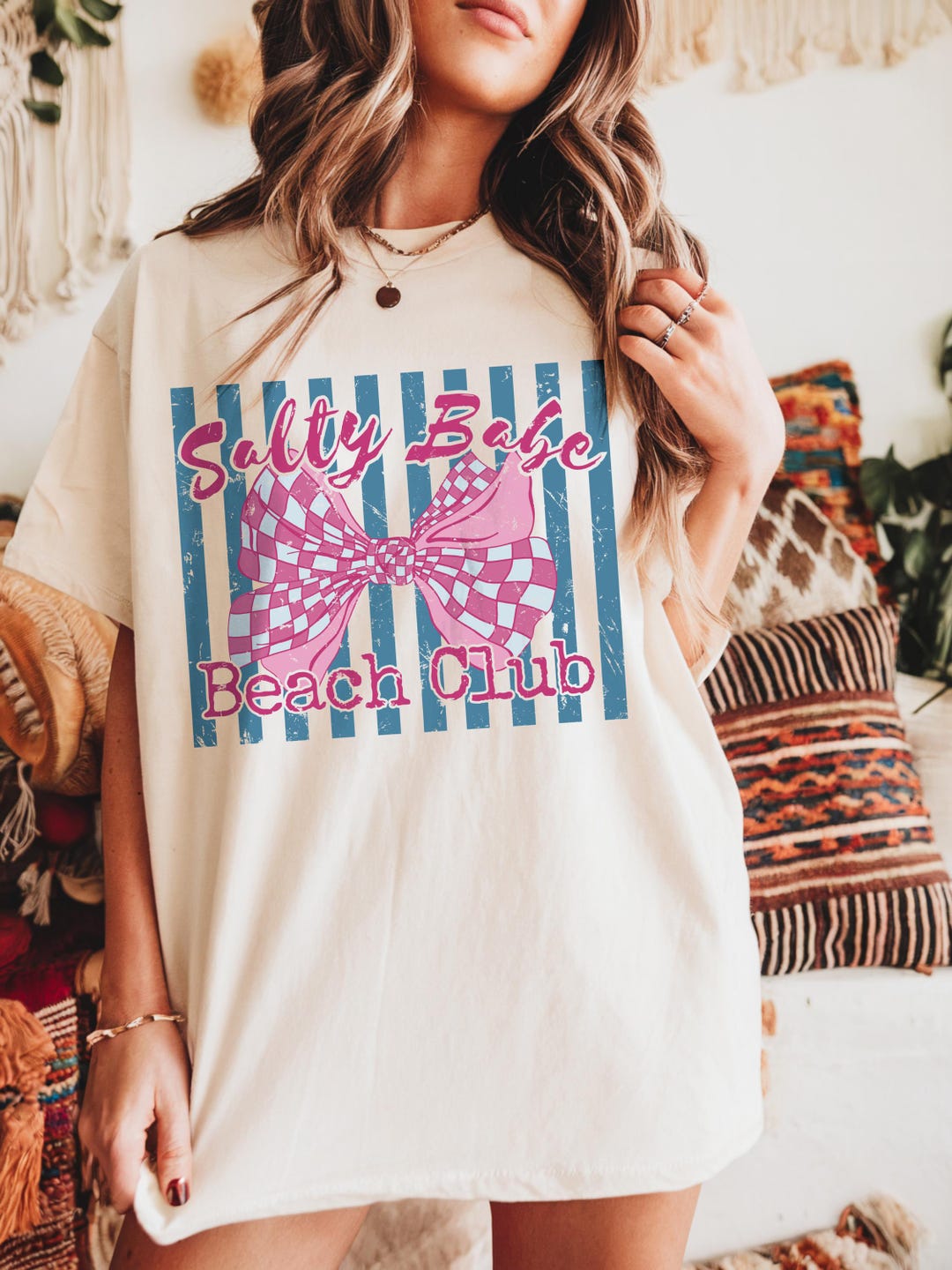 Salty Babe Beach Club Png, Summer Shirt Sublimation, Trendy Summer ...