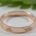 Rose Gold Fern Wedding Band: A 9ct Rose Eco Gold Textured - Etsy