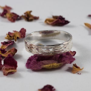 White Gold Ripple Wedding Bands: A Set of His and Hers 9k White Eco ...