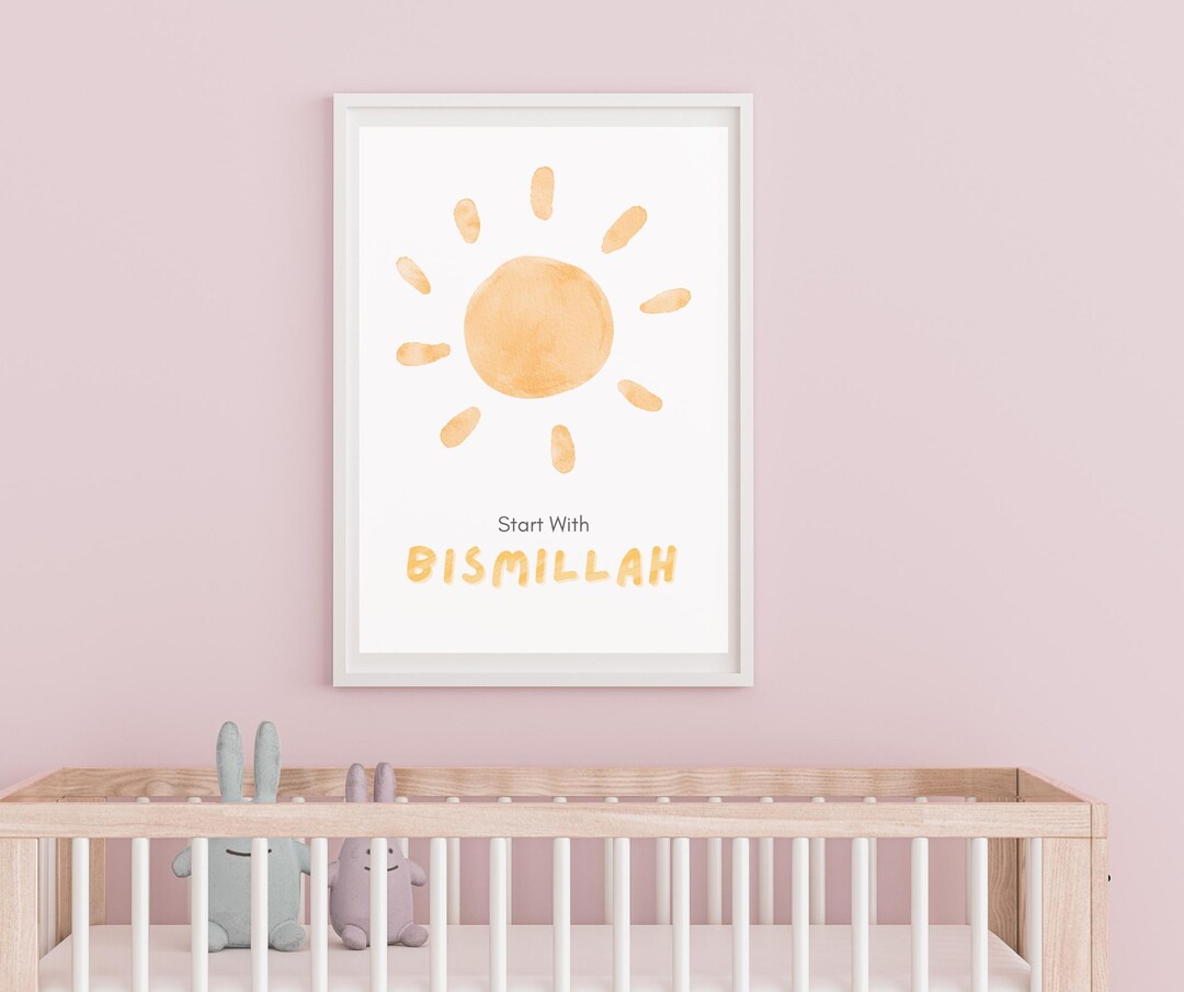 Start With Bismillah Printable I Educational Islamic Wall Art for ...