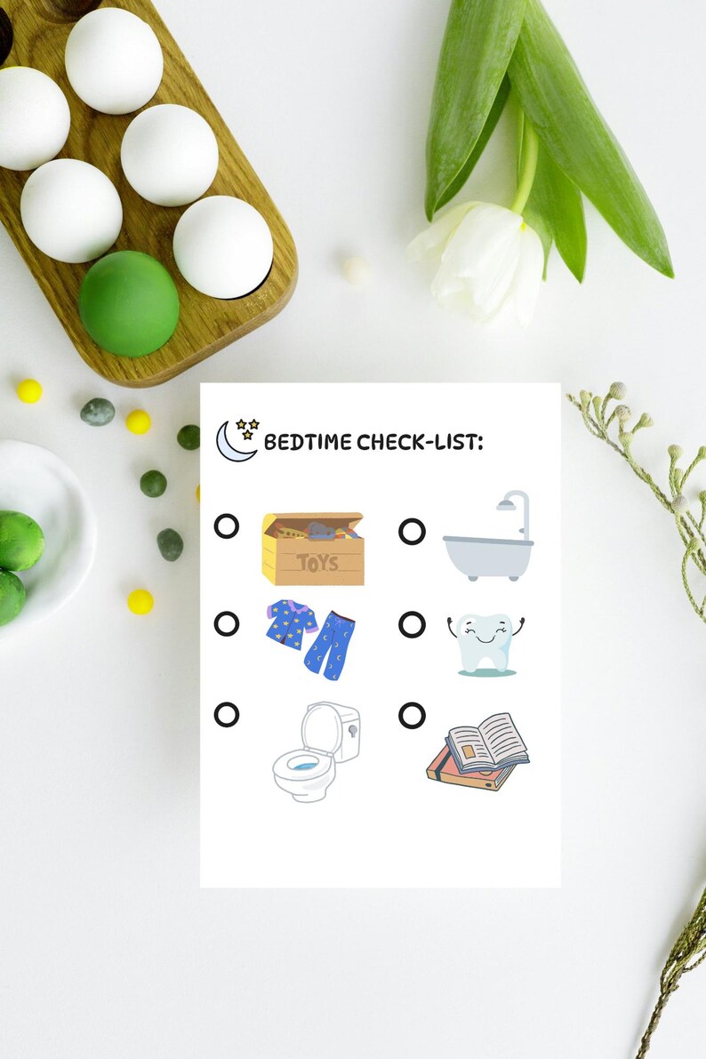 Printable Bedtime Routine Chart for Kids – Visual Checklist With ...