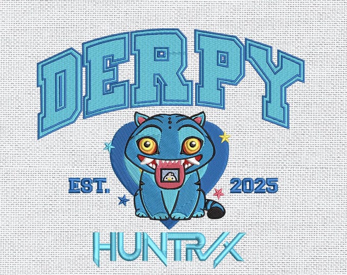 Derpy the Tiger, Logo Demon Hunter Tiger Embroidery Design , 4 Sizes ...