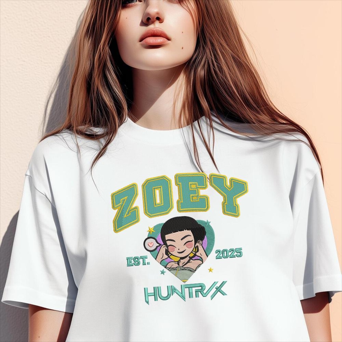 Huntrix Zoey Stickdatei, Kpop Demon Hunter Stitch, 4 Größen, Instant ...