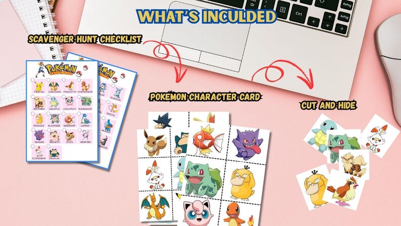 Pokemon Scavenger Hunt Activity Pack, Printable Party Game for Kids ...