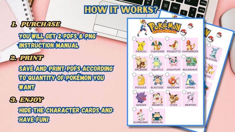 Pokemon Scavenger Hunt Activity Pack, Printable Party Game for Kids ...