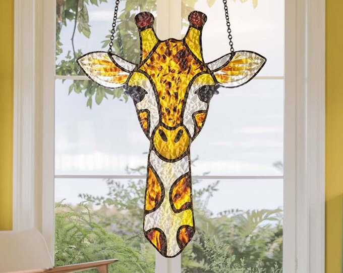 Giraffe Stained Glass Pattern Digital Download, Giraffe Glass ...