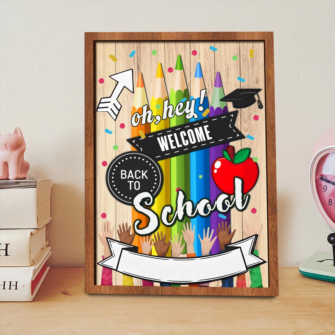 Back to School Wall Art - Fun Teacher Wall Art for Kids & Classroom ...