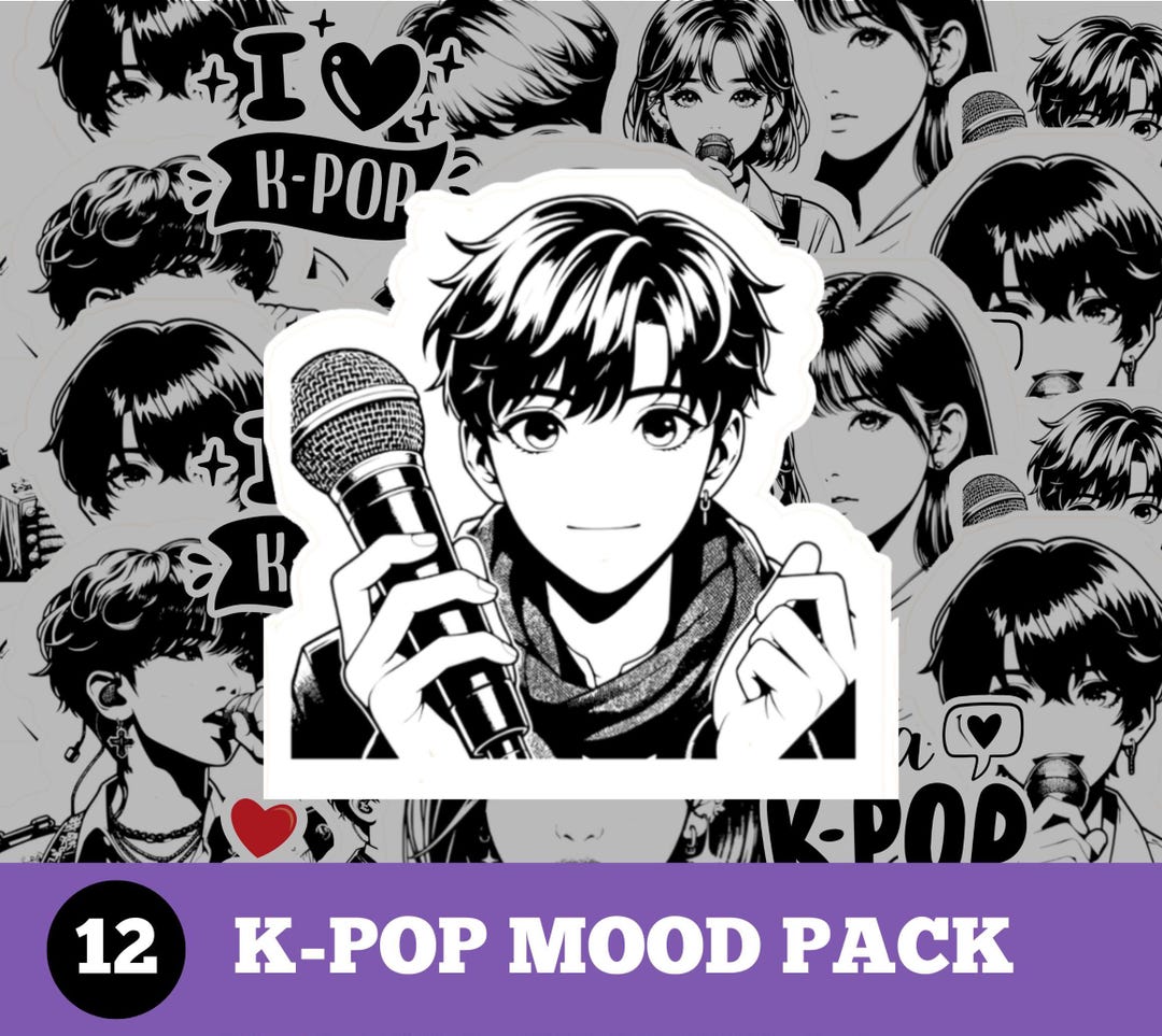 K-pop Fan Art , K-pop Aesthetic Stickers , K-pop Idol Stickers , Chibi ...
