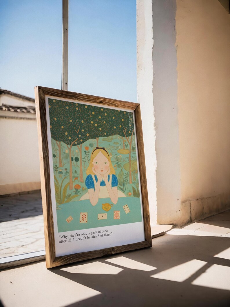 Alice in Wonderland Art Print, Children's Illustration, Lewis Carroll ...