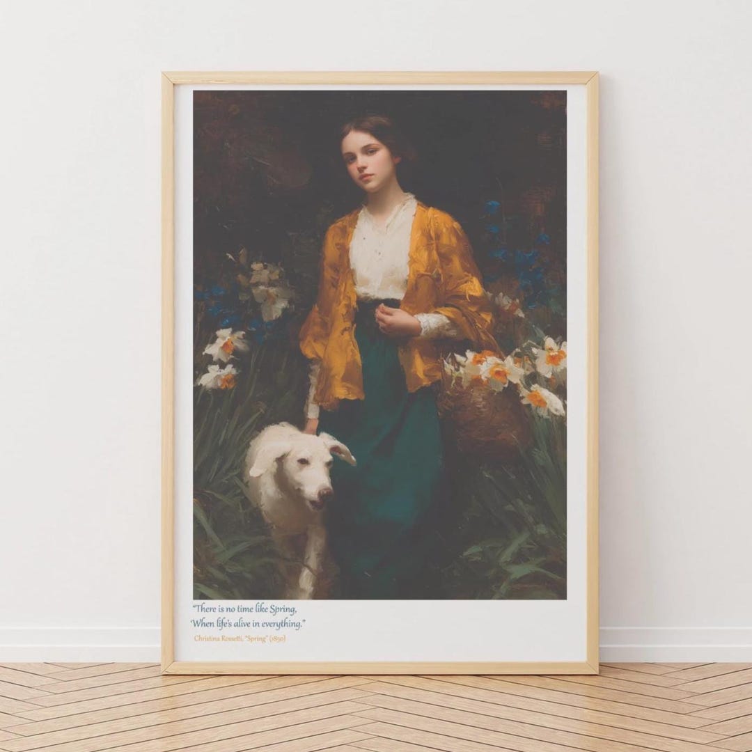 Poem Print, Female Poetry Wall Poster, There is No Time Like Spring ...