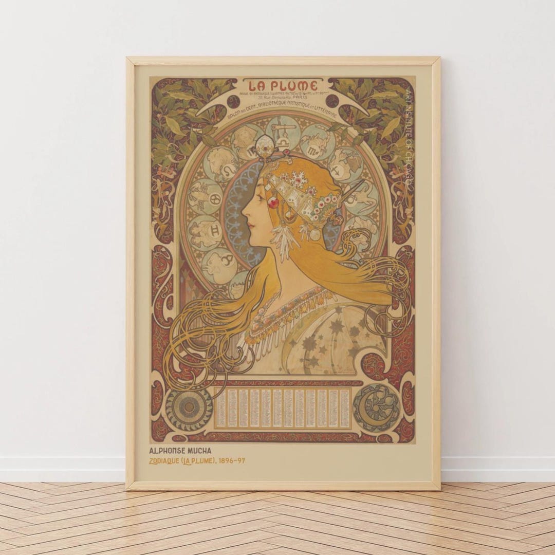 Mucha Art Nouveau Print, the Zodiac, Zodiaque - Etsy UK
