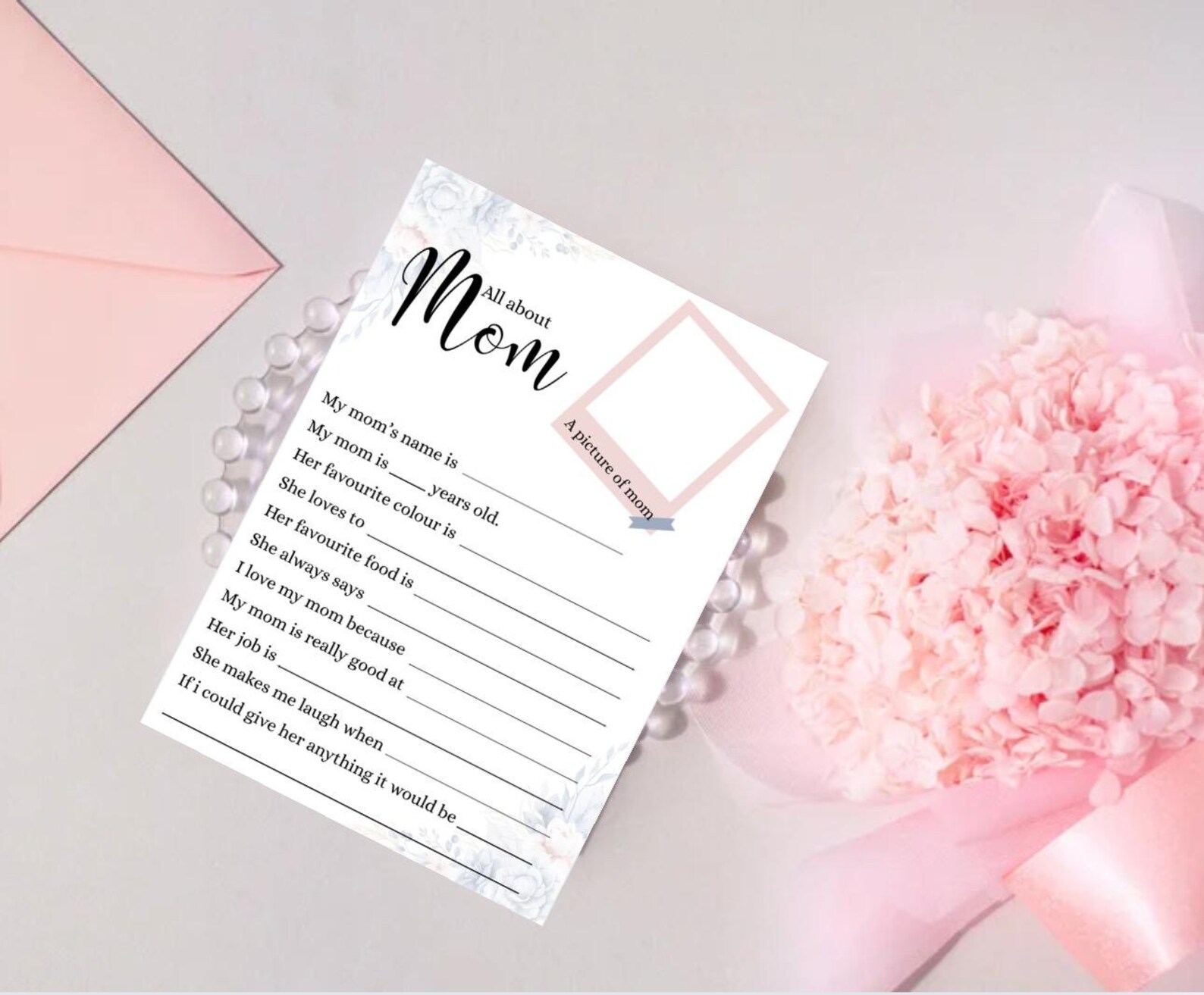 Mother’s Day Printable “all About My Mum” Questionnaire | Kids Mother’s ...
