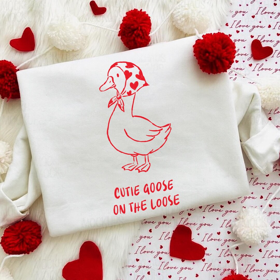 Cute Goose on the Loose PNG, Funny Goose Illustration, Kawaii Goose Art ...