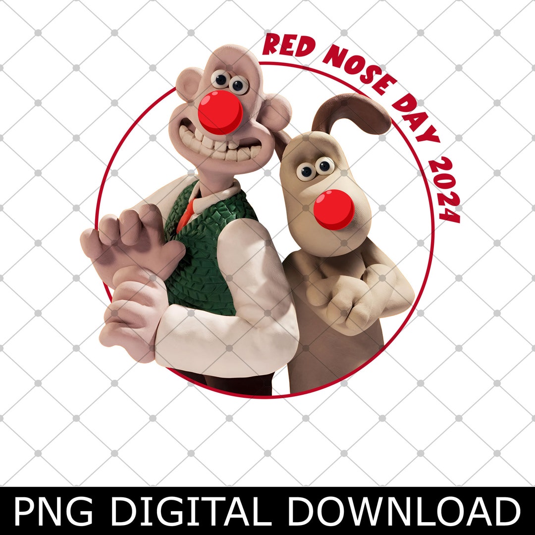 Red Nose Day 2024 Wallace and Gromit Png, Red Nose Day for Children ...