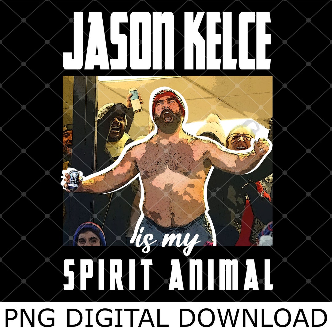 Retro Jason Kelce is My Spirit Animal Png, Kelce Football Fan Png ...