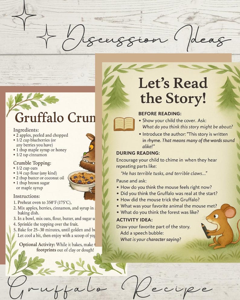 Gruffalo Printable Unit Study | Nature Based | Woodland Adventure ...