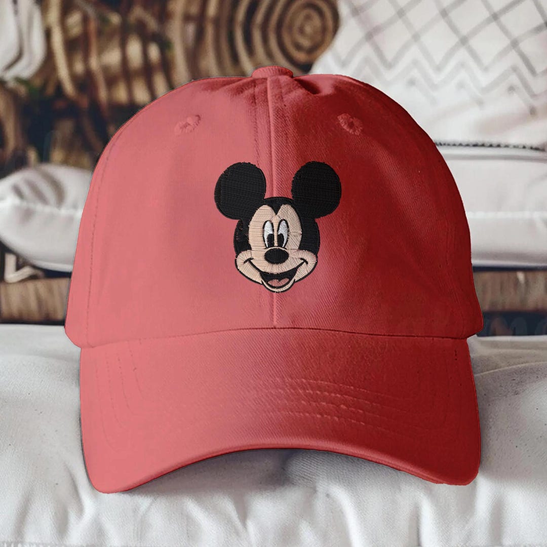 Mickey Pluto Goofy Daisy Donald Minnie Character Faces Embroidered Hat ...
