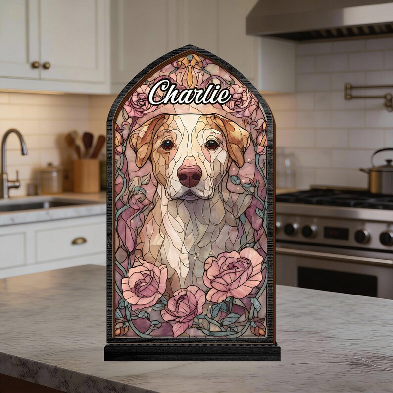 Personalized Pet Book Nook Suncatcher, Personalized Custom Pet Portrait ...