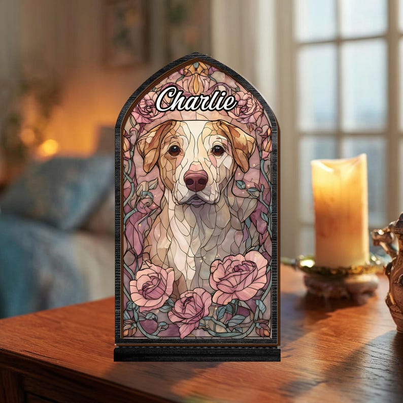 Personalized Pet Book Nook Suncatcher, Personalized Custom Pet Portrait ...