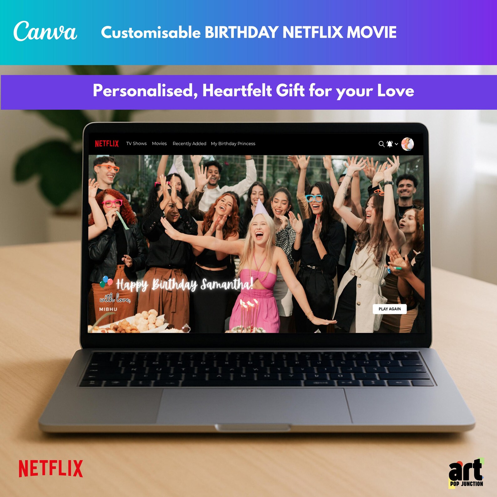 Birthday Video – Editable Netflix-inspired Personalized Video, Unique ...
