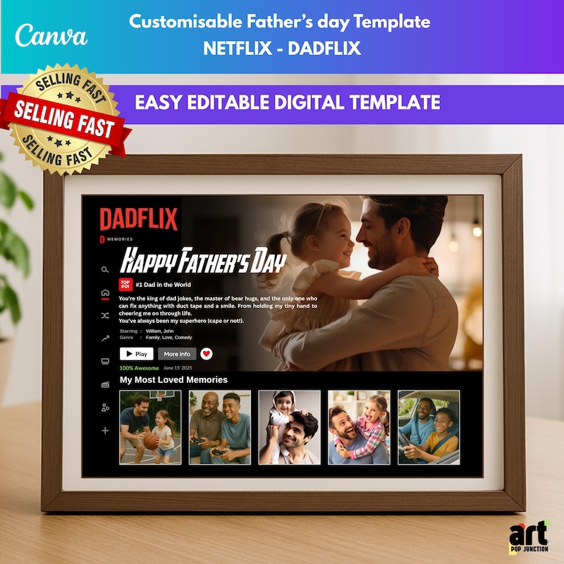 Dadflix Template - Etsy