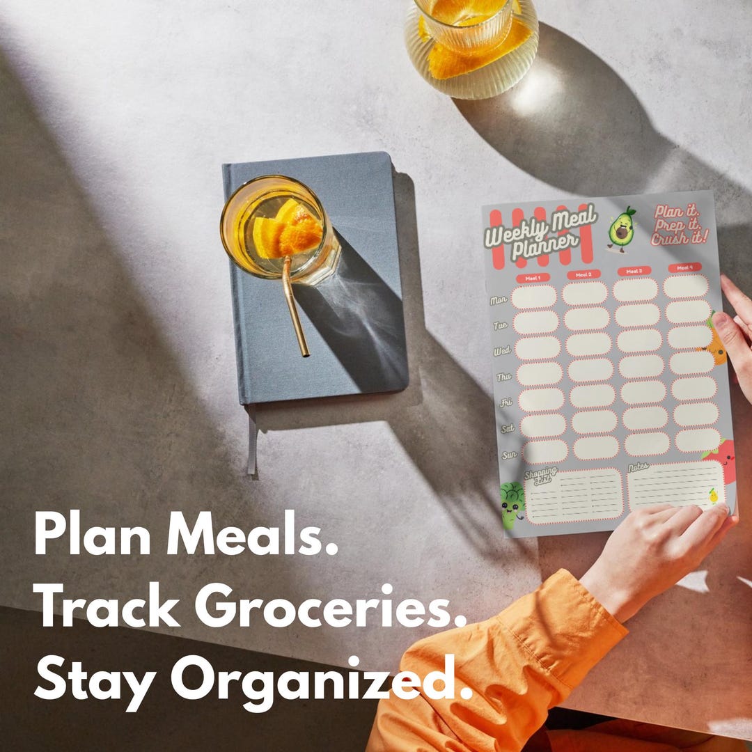 Fillable Meal Planner Printable – Weekly PDF for Meal Prep, Grocery ...
