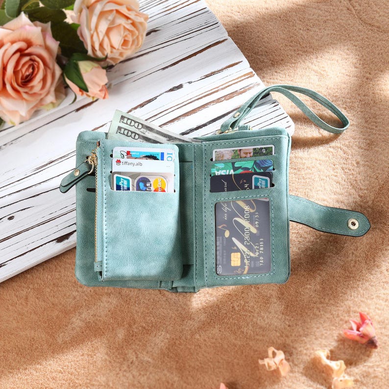 Custom Birth Flower Women's Wallet,personalized Wallets for Women,name ...