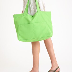 Green Large Canvas Tote Bag | Canvas Bag With 4 Pocket, Extra Large ...