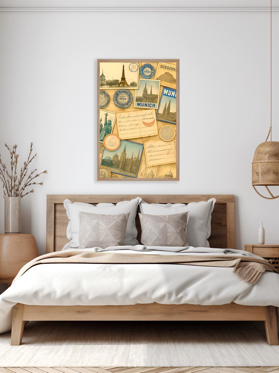 Vintage Postcard Collage Poster – DIGITAL DOWNLOAD, Travel Wall Art ...