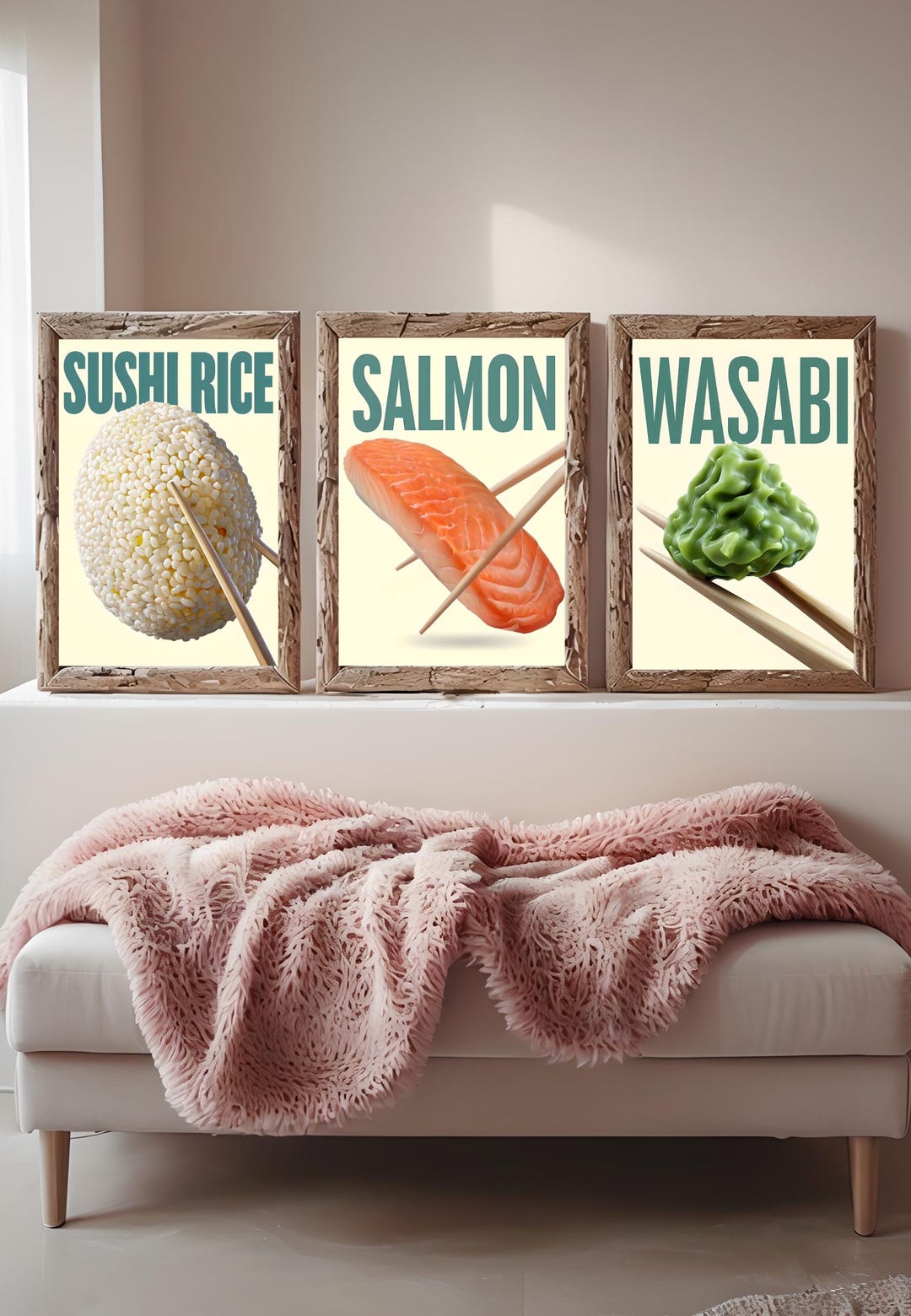 Sushi Ingredient Poster Set – DIGITAL DOWNLOAD, Sushi Rice, Salmon ...