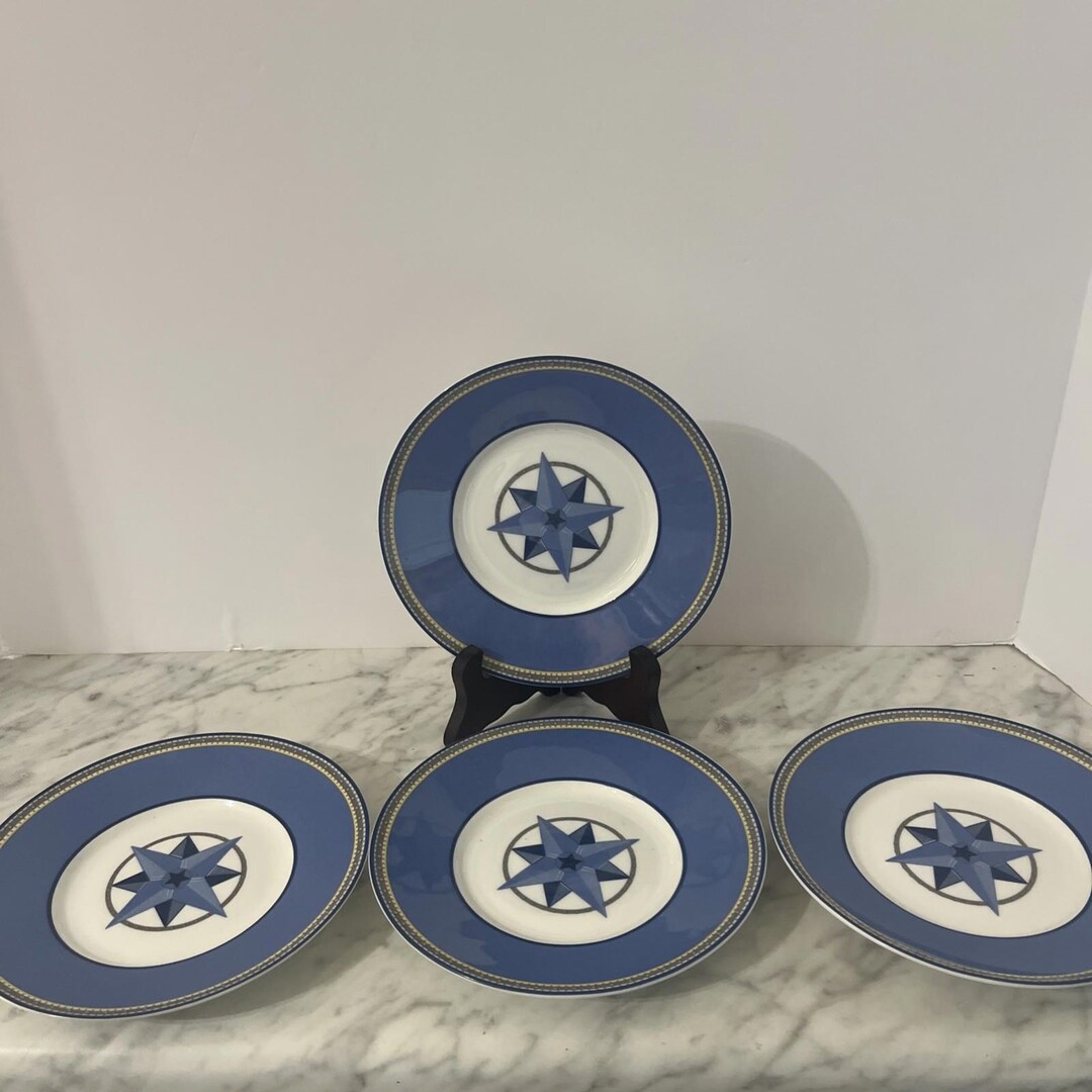 4 Victoria & Beale Side Plates 6 3/8" Sango Cambridge Starburst ...