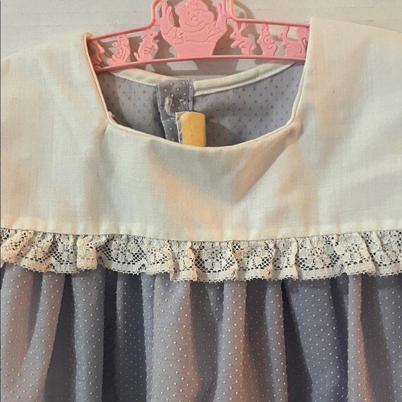 Vintage 60’s Nannette Light Blue Dress with White Swi… - Gem