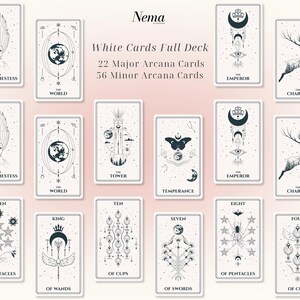 234 Tarot Card Bundle Printable, Tarot Cards Bundle SVG PNG PDF, Line ...