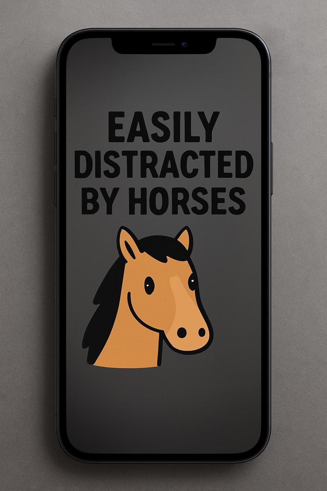 Horse Lover Phone Wallpaper, Easily Distracted by Horses Lock Screen - Etsy