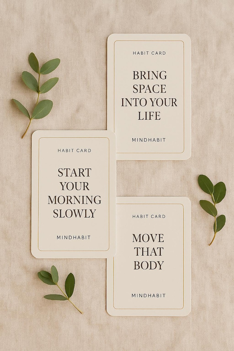 Mindhabit Daily Wellness Cards – Printable Habit Tracker Deck - Etsy