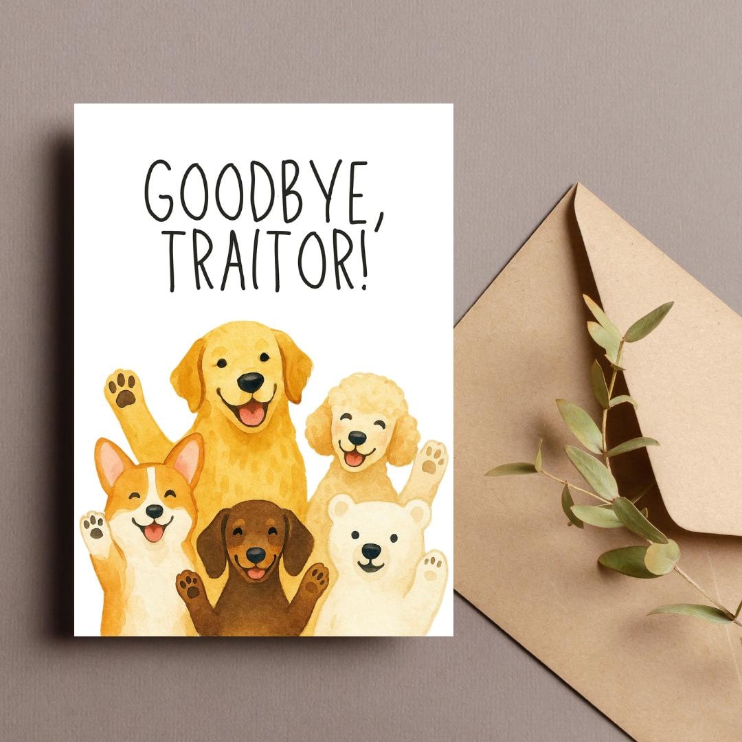 Dog Farewell Card Dog Farewell Gift Printable Goodbye Dog Card Pet