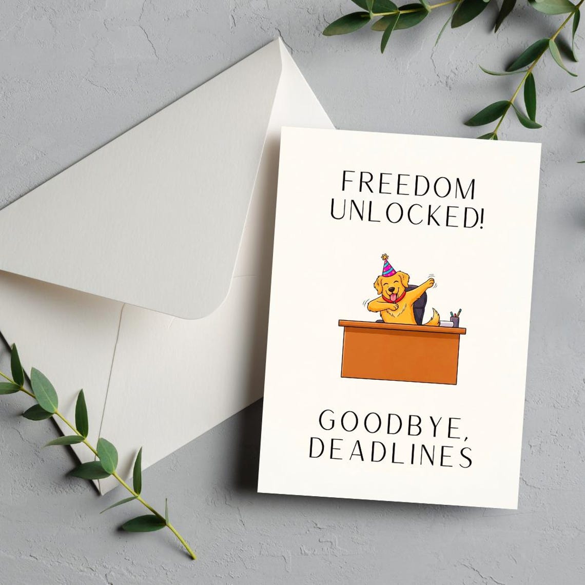 Funny Golden Retriever Farewell Card: Office Goodbye (digital Download ...
