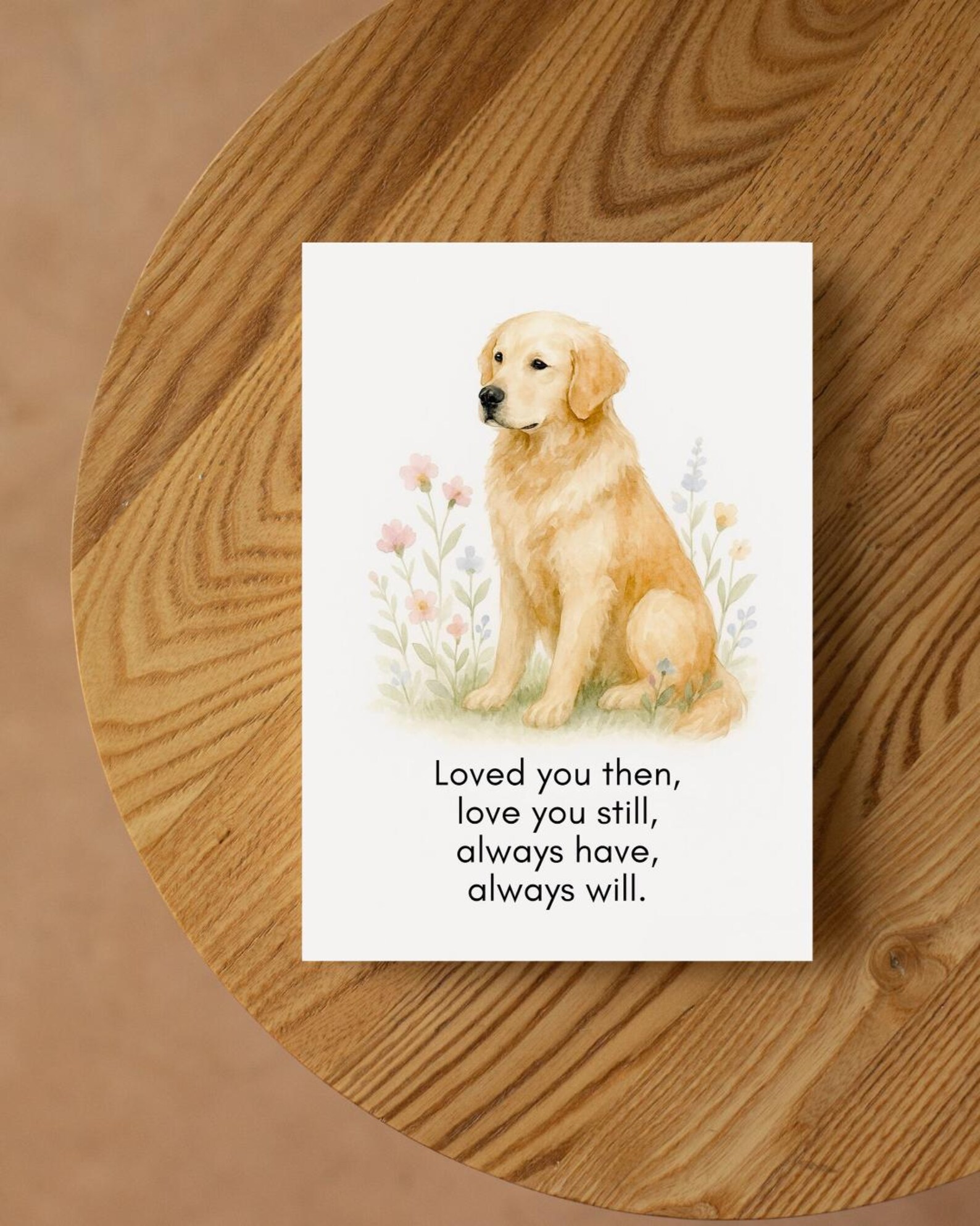Dog Sympathy Card, Pet Loss Card, Dog Memorial Printable, Golden ...