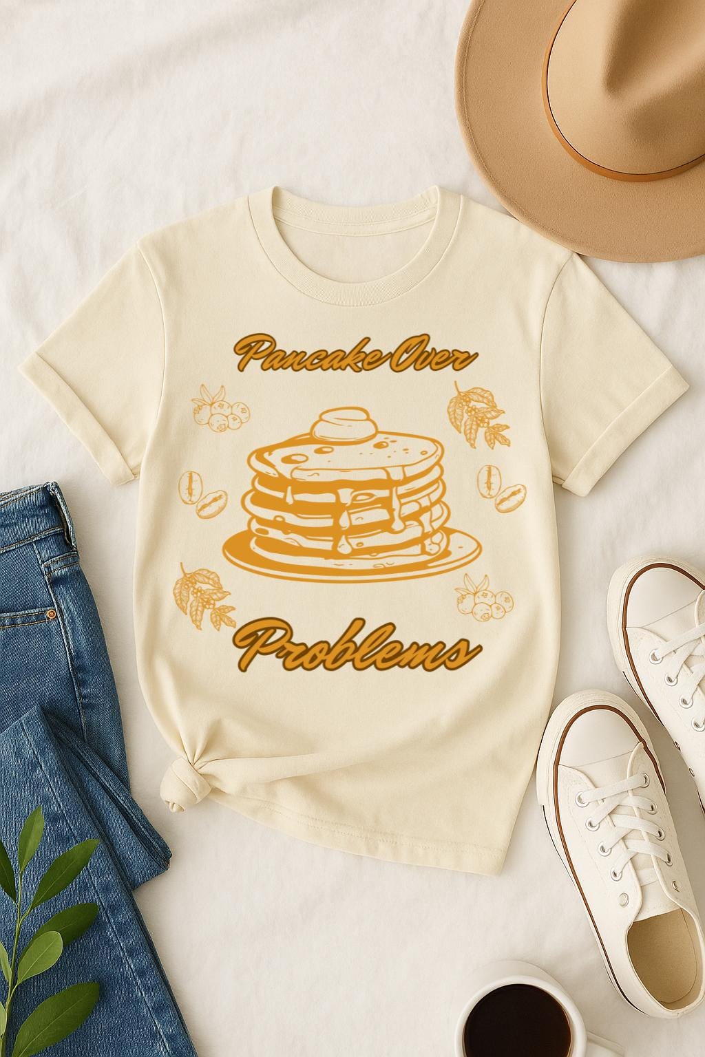 Pancake Graphic Tshirt Breakfast Club Shirt Design Vintage Brunch Food ...
