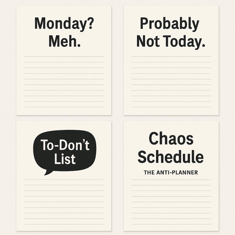 The Anti-planner™ – Funny Printable Journal for People Who Hate ...
