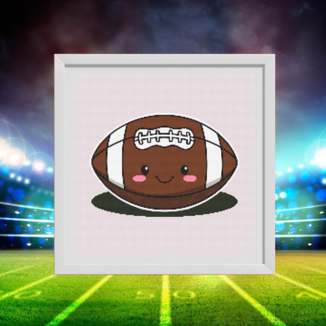 Smiley American Football - Sports - Stitch Pattern - PDF Pattern - Etsy