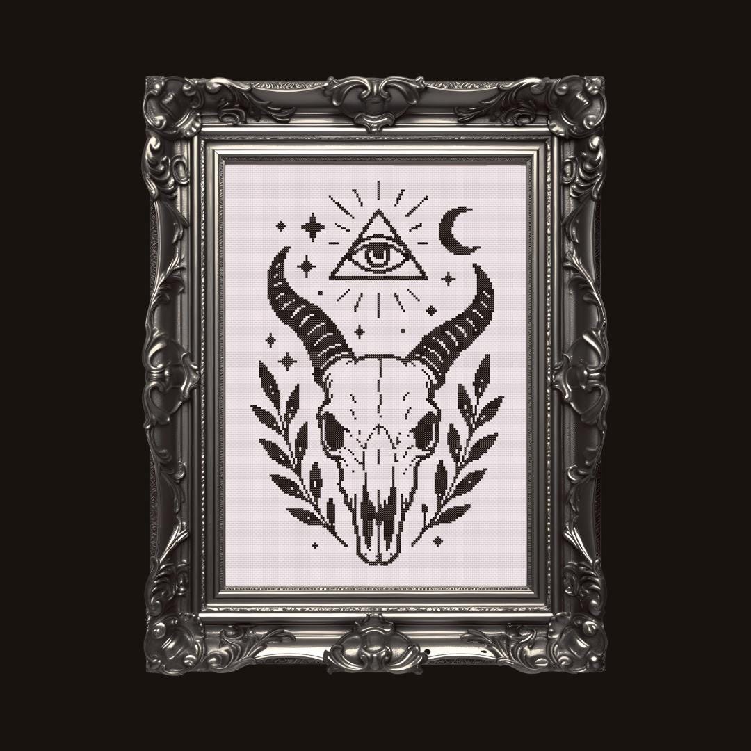 Magic Goat Skull - Stitch Pattern - PDF Pattern - Etsy