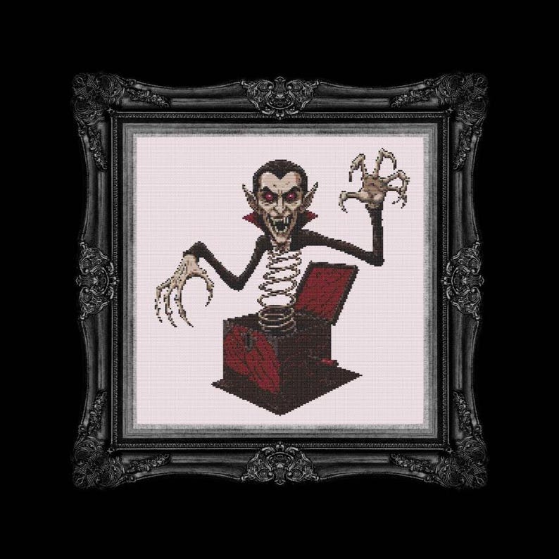 Dracula - Jack-in-a-box - Stitch Pattern - PDF Pattern - Etsy