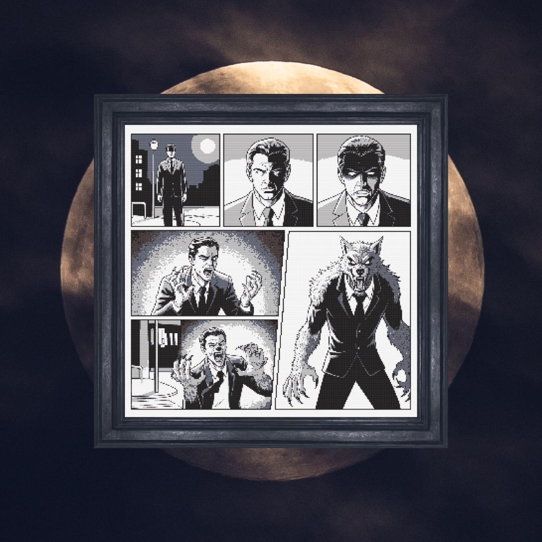 The Wolfman Transformation - Graphic Novel Style - Stitch Pattern - PDF ...